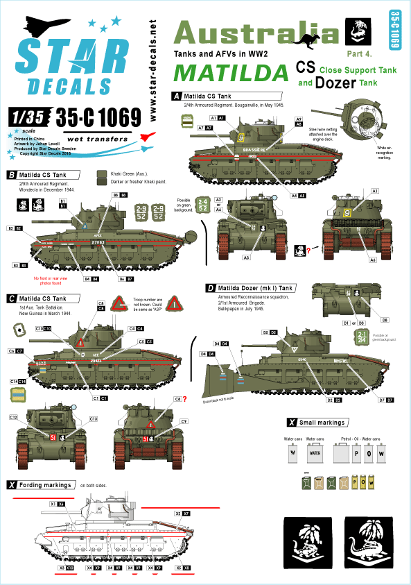 Australia Tanks & AFVs #4 MATILDA CS - Close Support Tank and Dozer ...