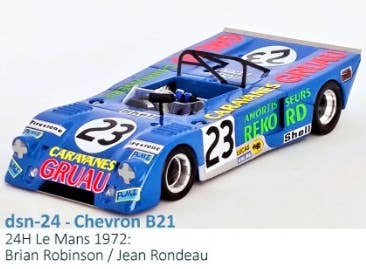 Chevron B21 1972 Le Mans 24 Hours # 23 Brian Robinson / Jean Rondeau ...
