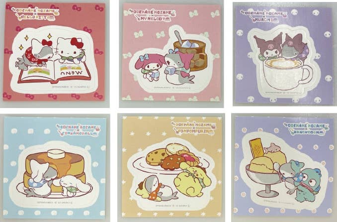 ODEKAKE KOZAME x Sanrio Characters: Trading Sticker (SC): 1Box (6pcs ...