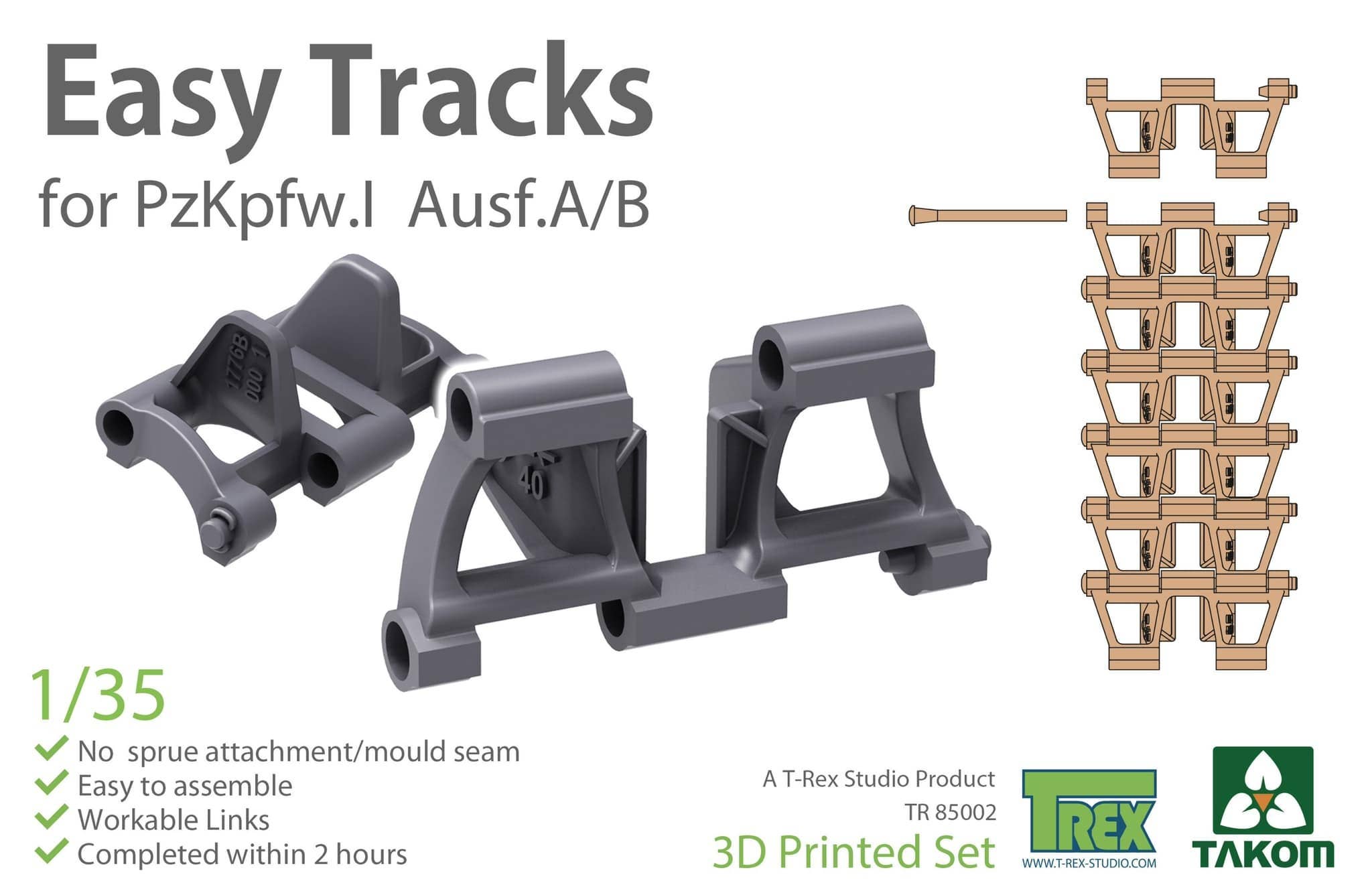 Track Set For Panzer I Late Model (Made By 3D Printer) | HLJ.com