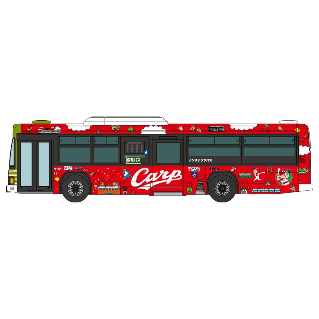 The Bus Collection: Hiroshima Electric Railway Hiroshima Toyo Carp ...