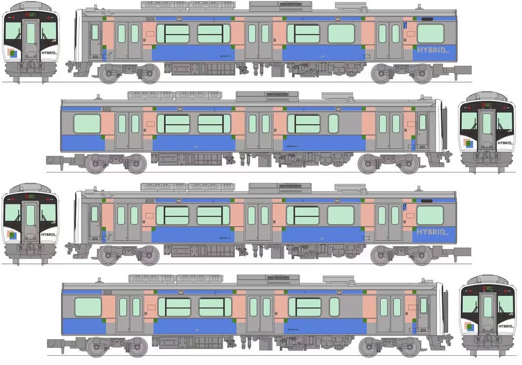 The Trains Collection JR HB-E210 Series (Sengoku Tohoku Line/Special Rapid) 4-Car Set | HLJ.com
