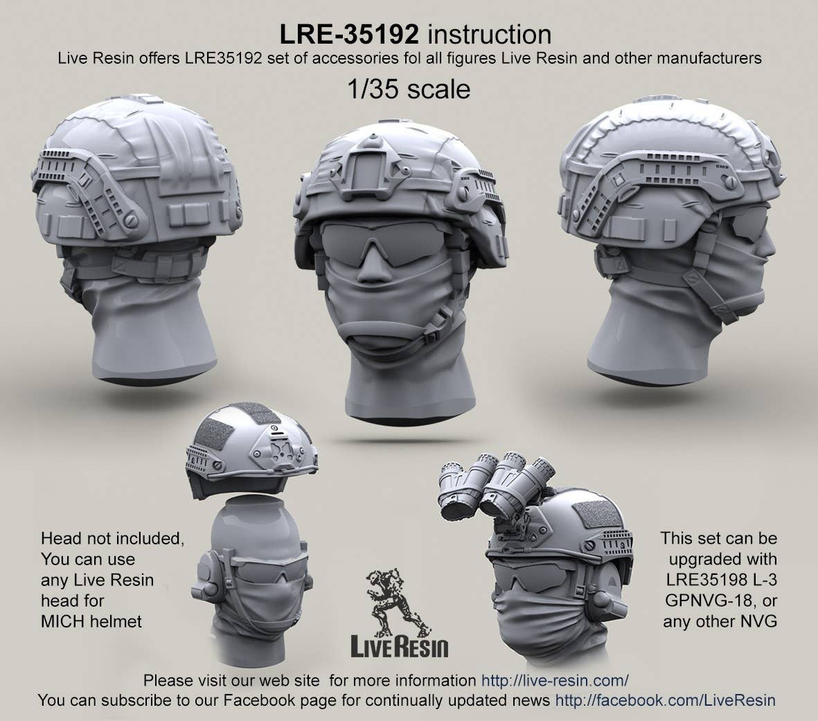 Covered MICH 2000 helmet w/Helmet Rail System & Norotos Universal NVG ...