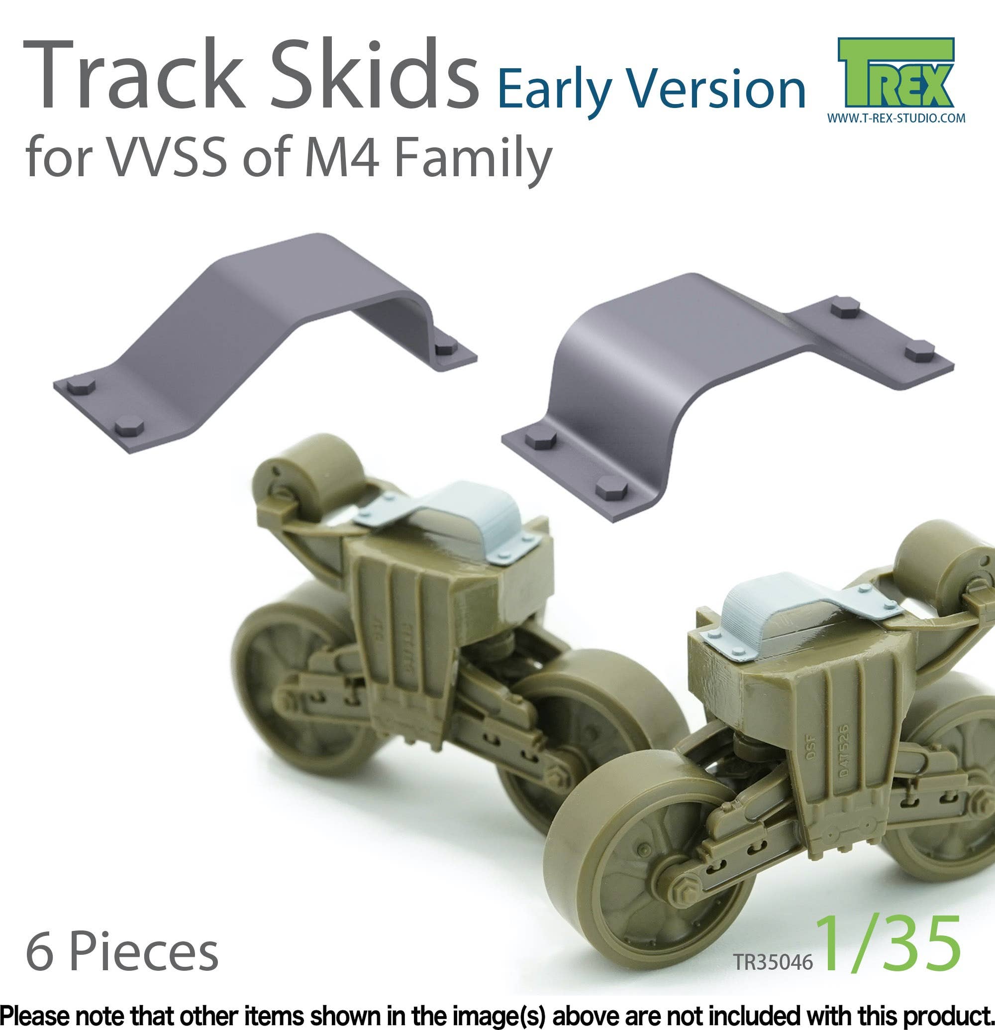Track Skid Early Model Set for M4 Tank System VVSS Suspension | HLJ.com