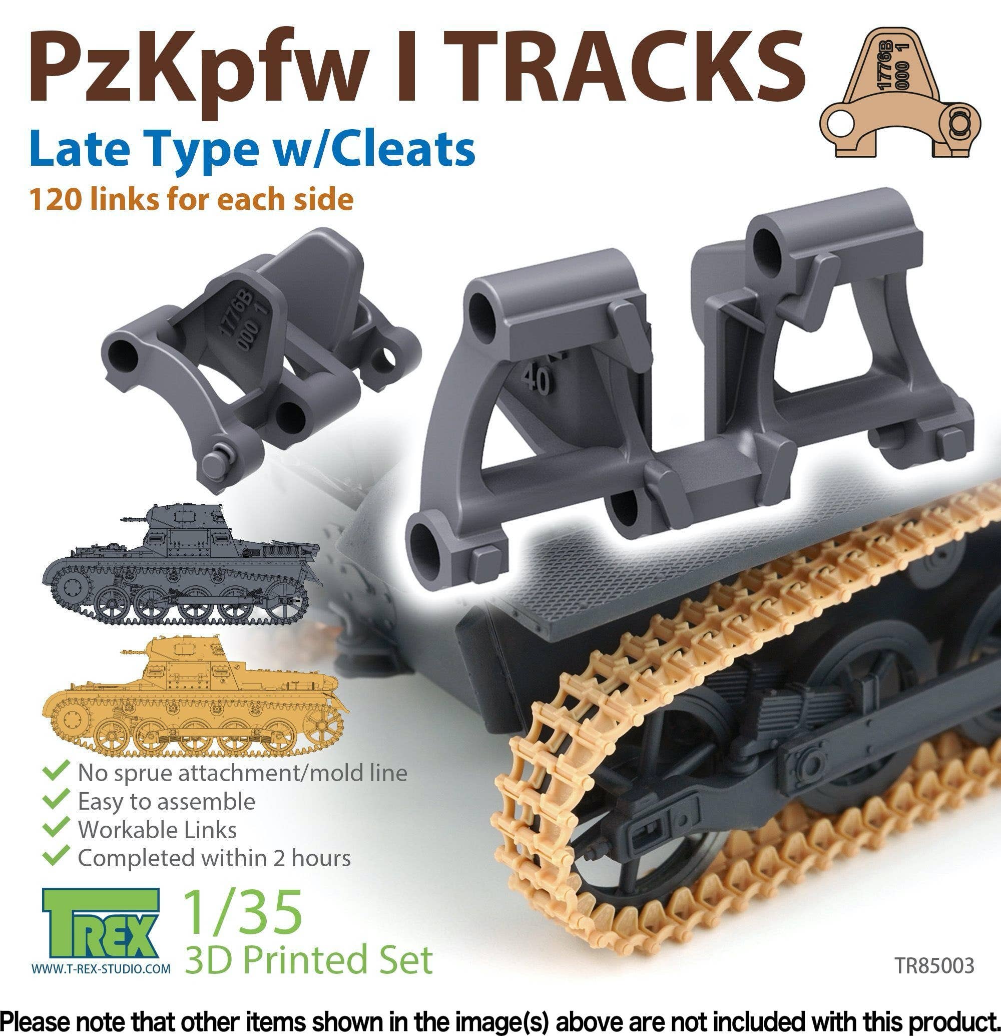 Panzer I A / Late Type Tracks with Cleats for B type | HLJ.com