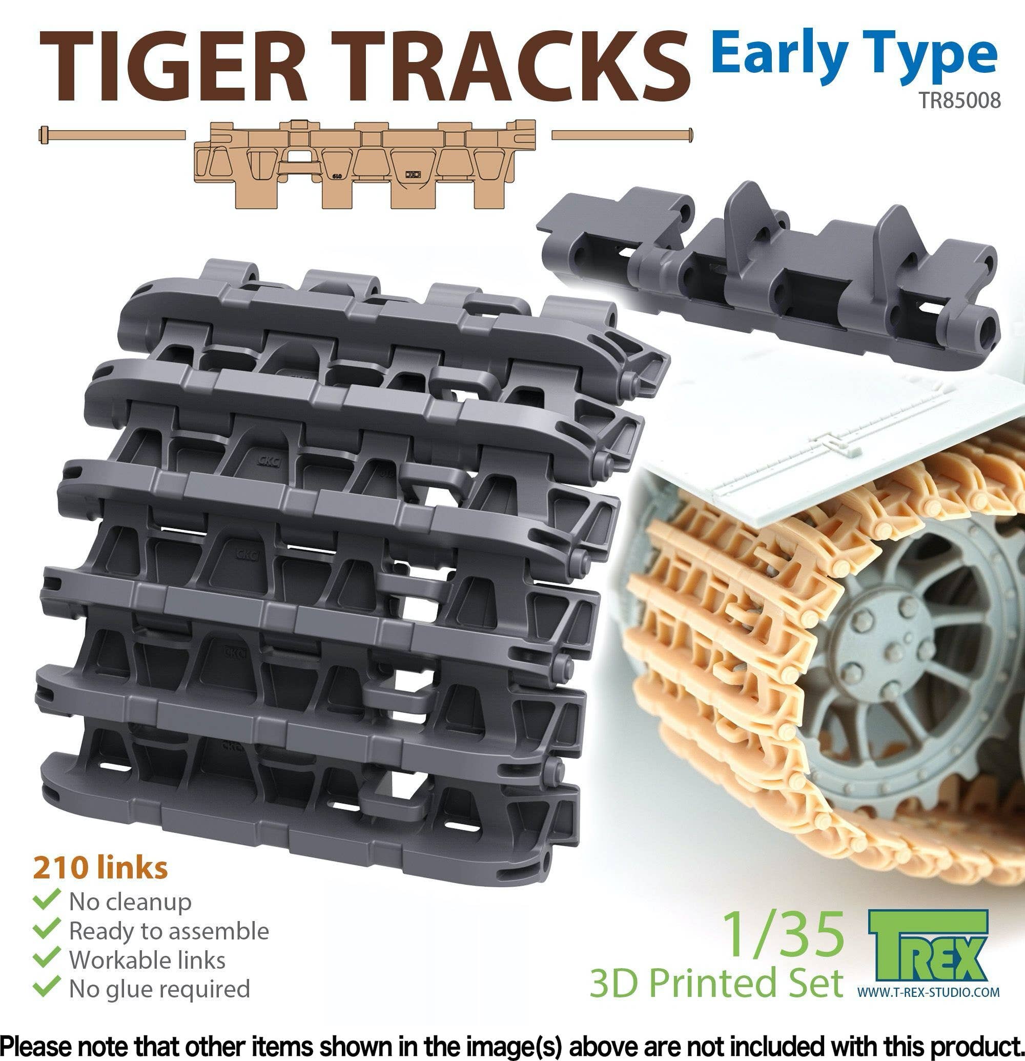 WWII German Tiger Type I Heavy Tank Movable Track Early Type | HLJ.com