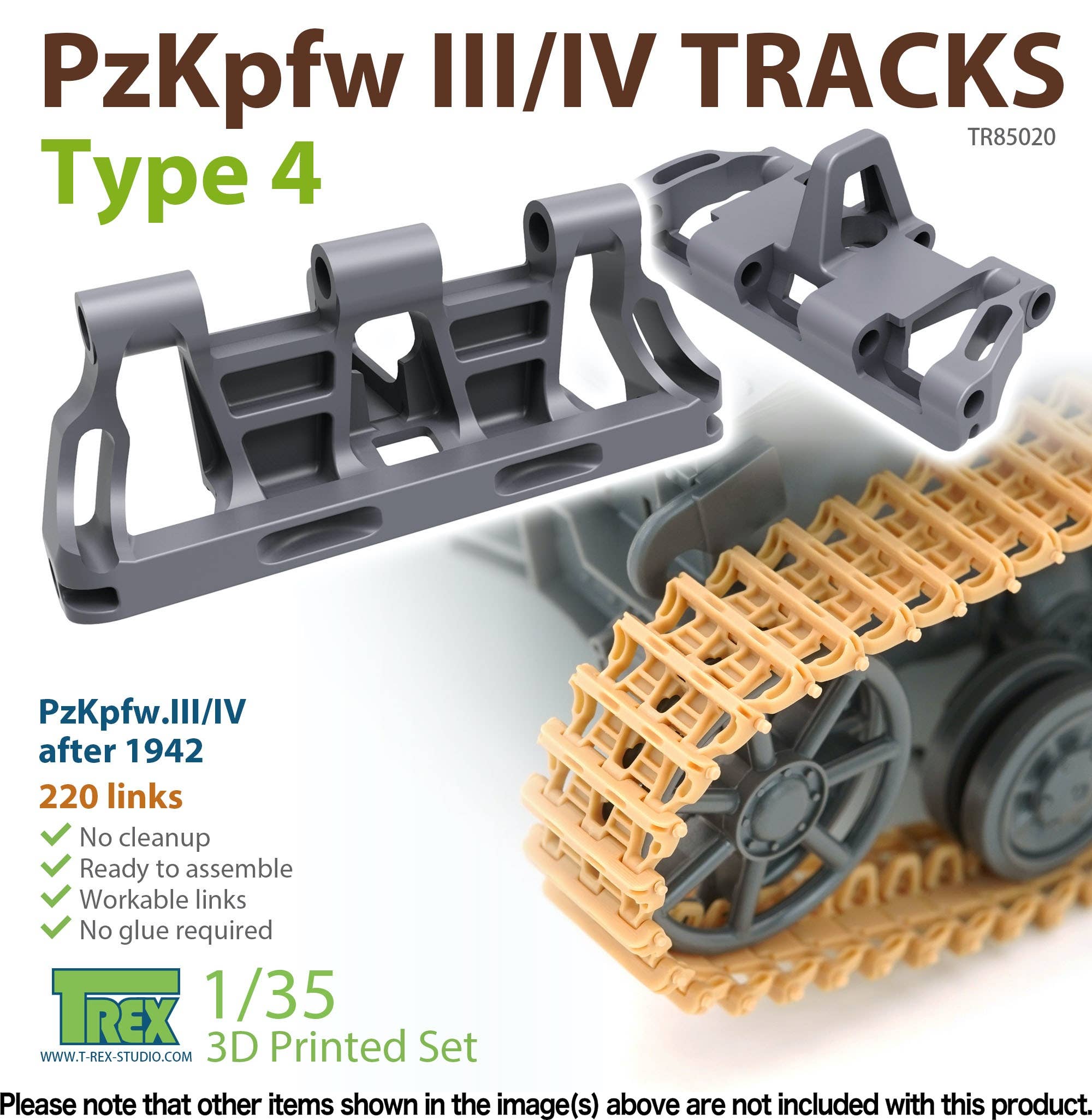 WWII German III / IV Tank Tracks Type.4 | HLJ.com