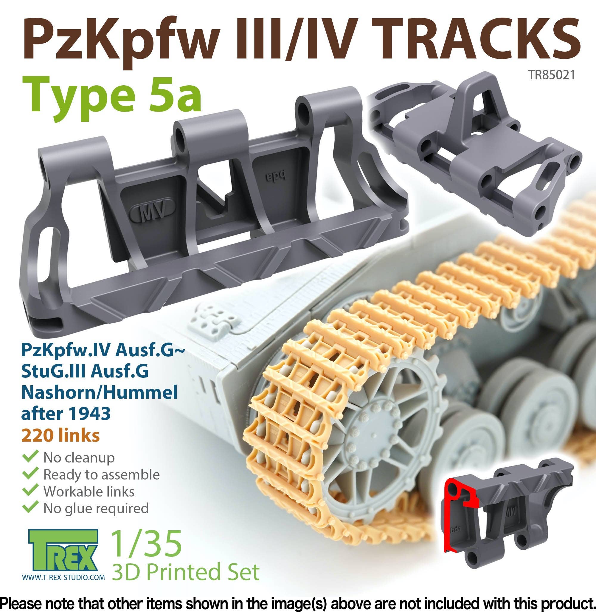 WWII German III / IV Tank Tracks Type.5a | HLJ.com