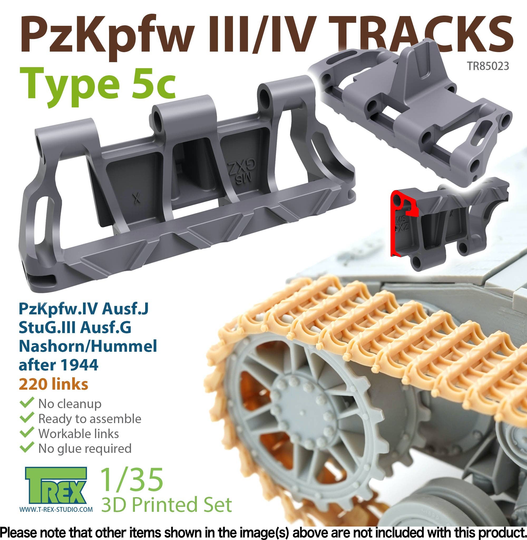 WWII German III / IV Tank Tracks Type.5c | HLJ.com