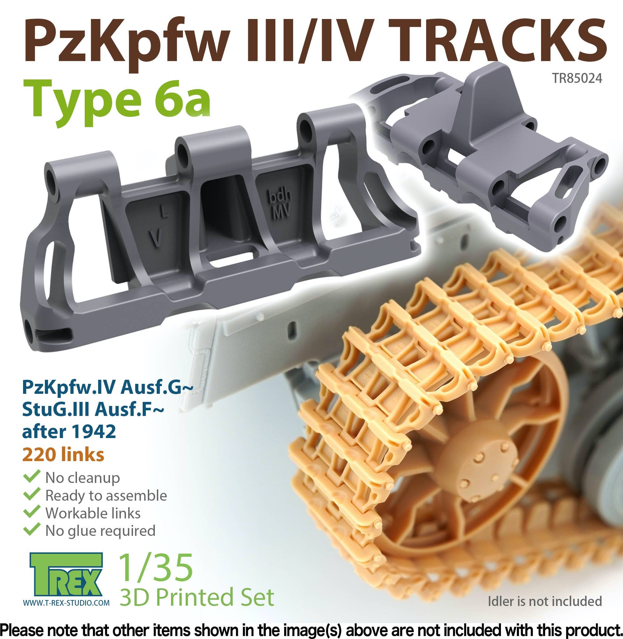 WWII German III / IV Tank Tracks Type.6a | HLJ.com