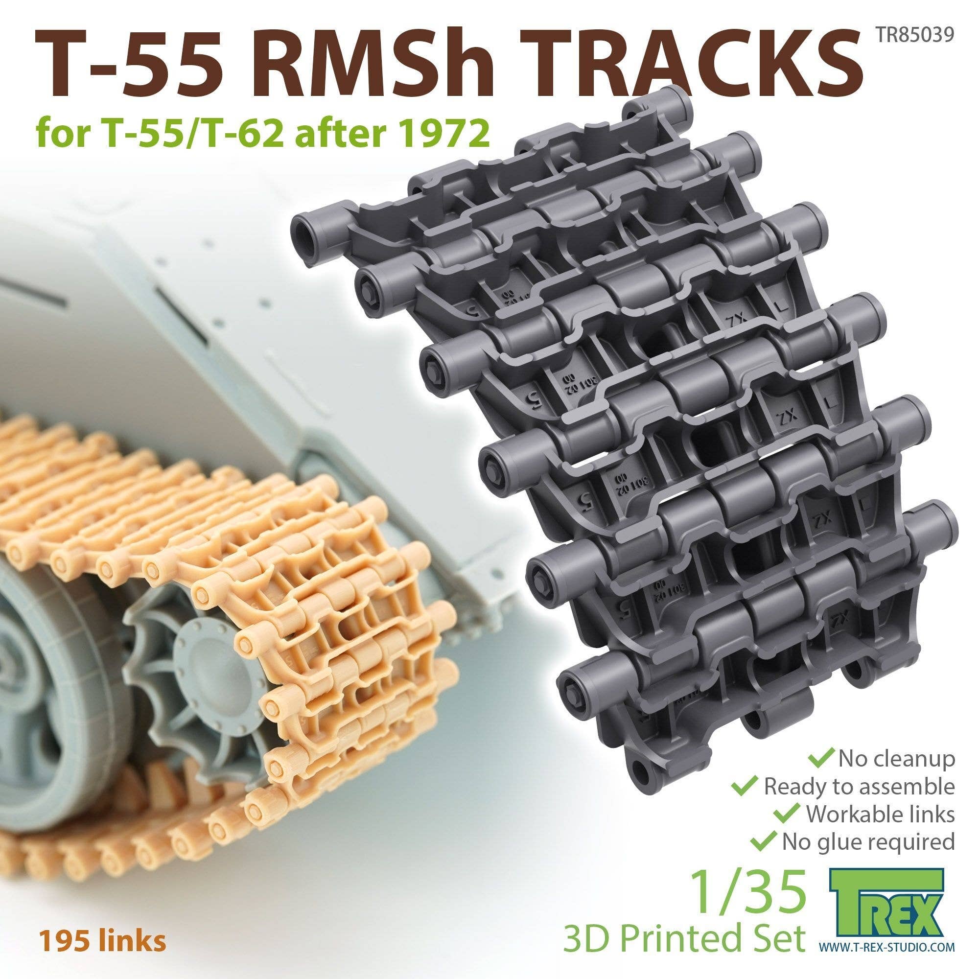 Movable Track for T-55 / 62 / T-55RMSh Models Worn After 1972 | HLJ.com