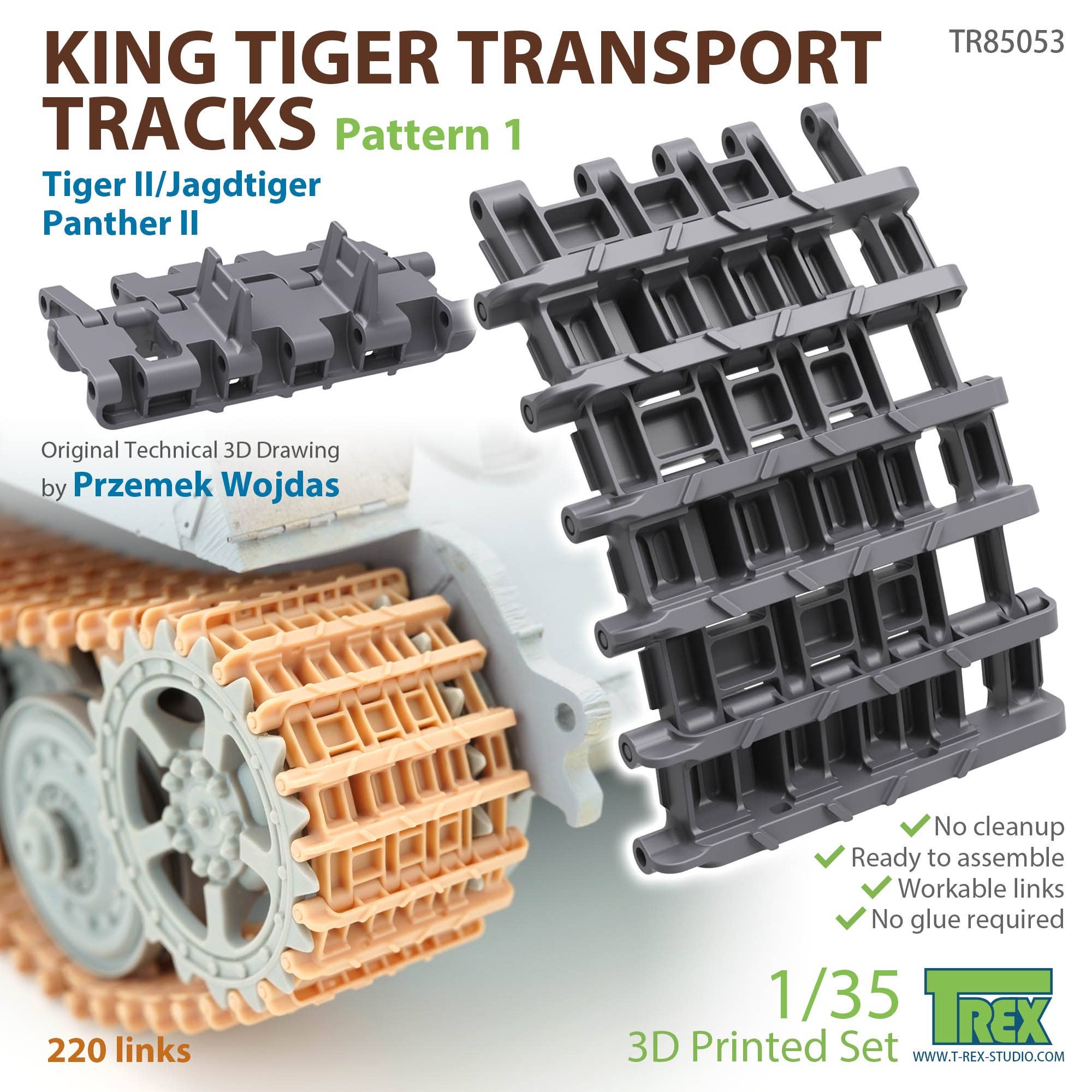 WW.II German King Tiger Transprot Tracks Pattern 1 | HLJ.com