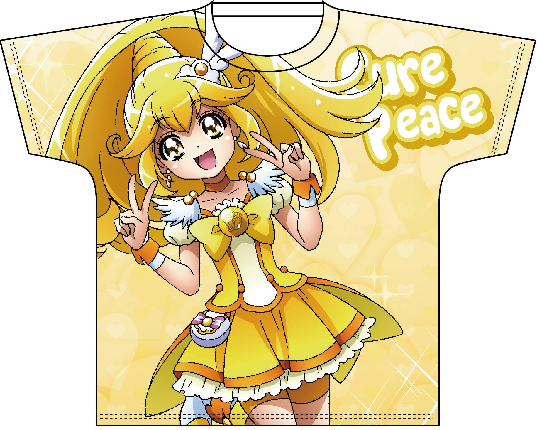 All Pretty Cure Full Color Print T-shirt : Smile Pretty Cure Cure Peace ...
