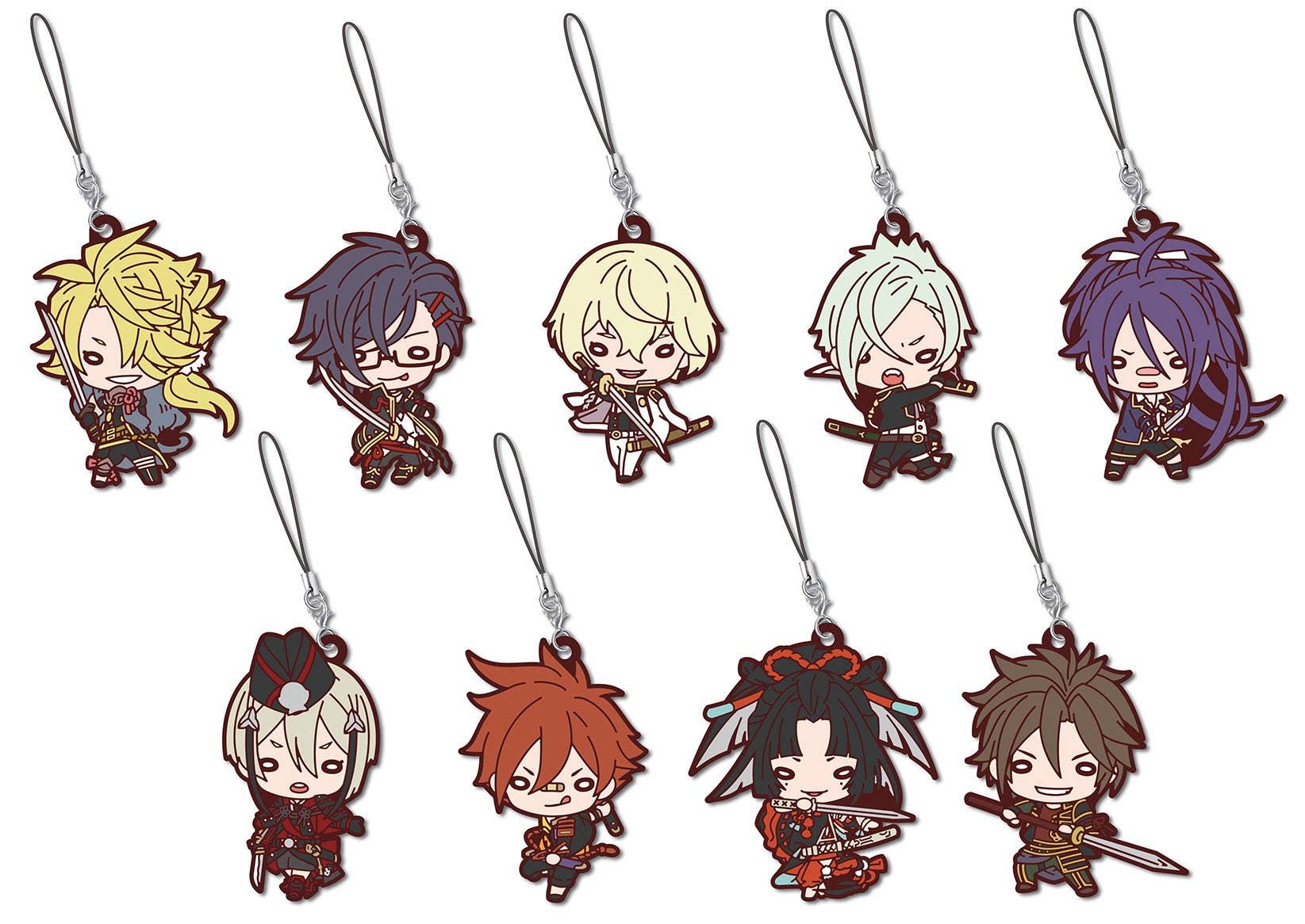 Touken Ranbu -ONLINE-: Nitotan Rubber Mascot vol.5 1Box 9pcs | HLJ.com