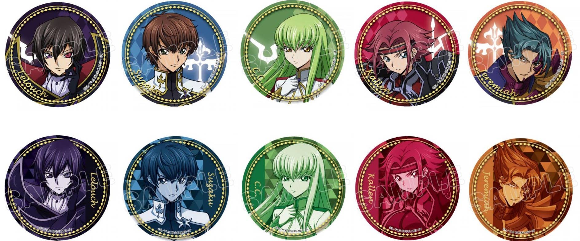 Code Geass: Lelouch Of The Rebellion: Newly Drawn Trading Tin Badge ...