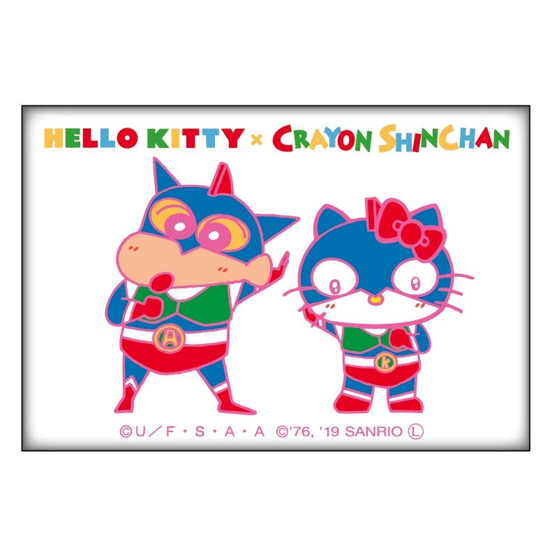 Hello Kitty x Crayon Shin-chan: Square Can Badge 1Box 10pcs | HLJ.com