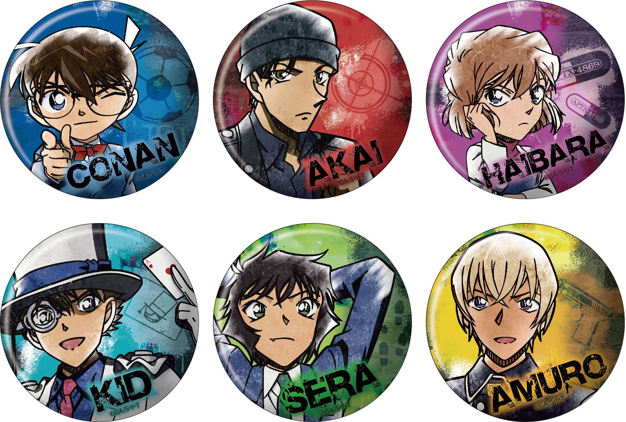 Detective Conan: Spray Art Series Can Badge: 1Box (6pcs) | HLJ.com