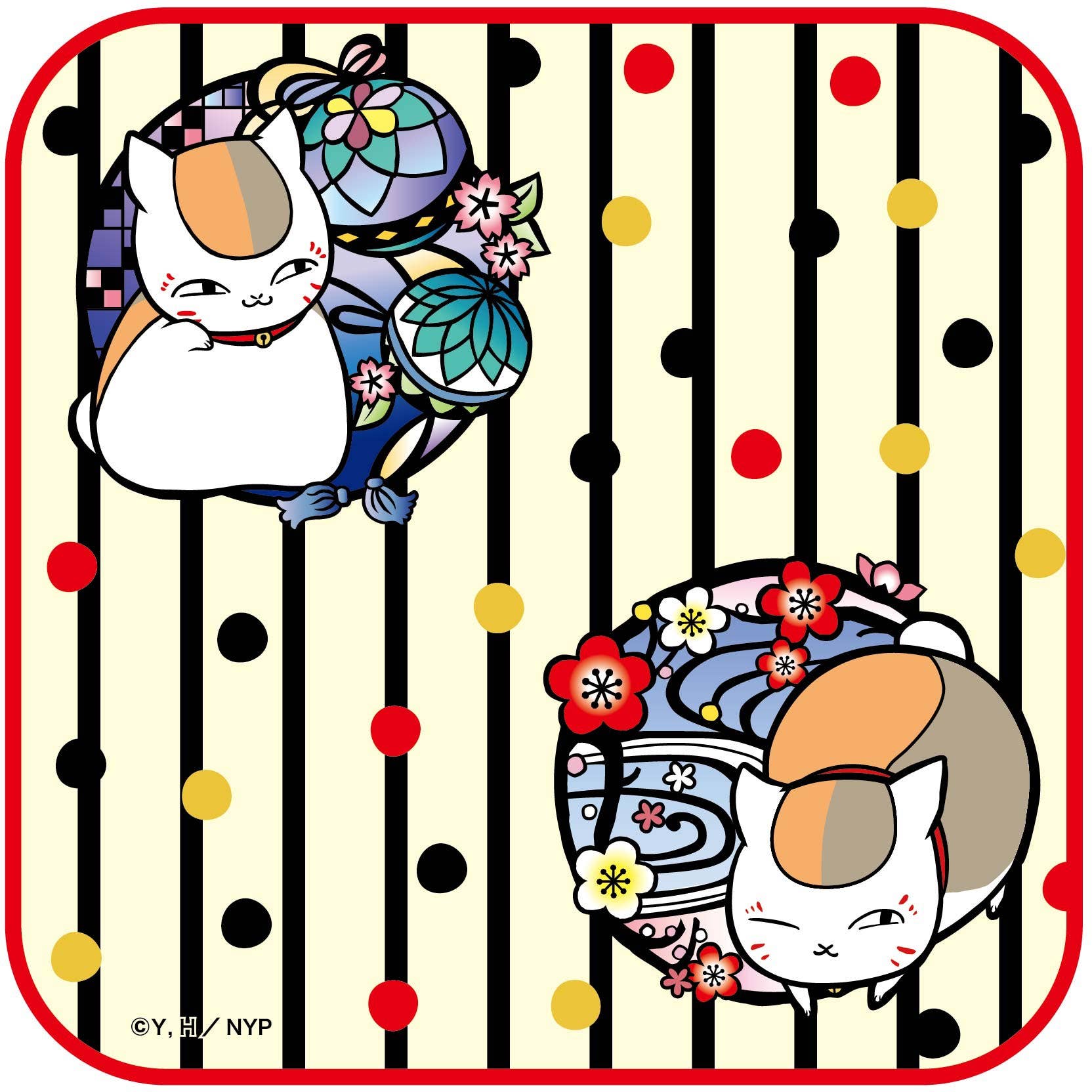 Kirie Series: Natsume's Book of Friends Gauze Mini Towel Nyanko-sensei ...