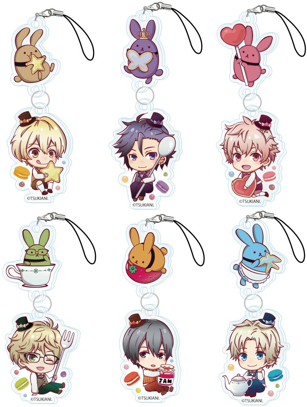 Tsukiuta. The Animation: Double Acrylic Charm Six Gravity: 1Box (6pcs) | HLJ.com