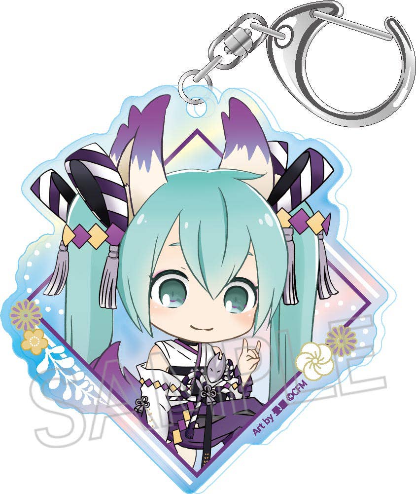 Hatsune Miku: Hyakki Yagyo Aurora Acrylic Keychain Fox spirit (Wisteria ...