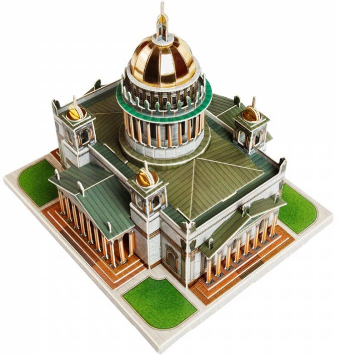 St. Isaac's Cathedral (St. Petersburg, Russia) Cardboard Model Kit ...