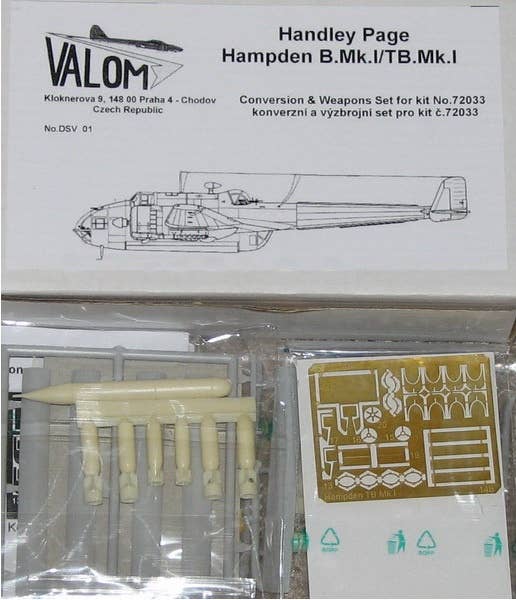 Hampden Conversion & Weapon Set (Open Bomb Bay, Bombs, Torpedo, Incl. P ...