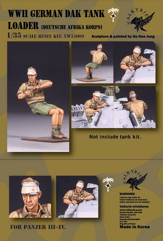 WWII German Army/Afrika Korps Tank Crew Panzerkampfwagen III, IV Loader ...