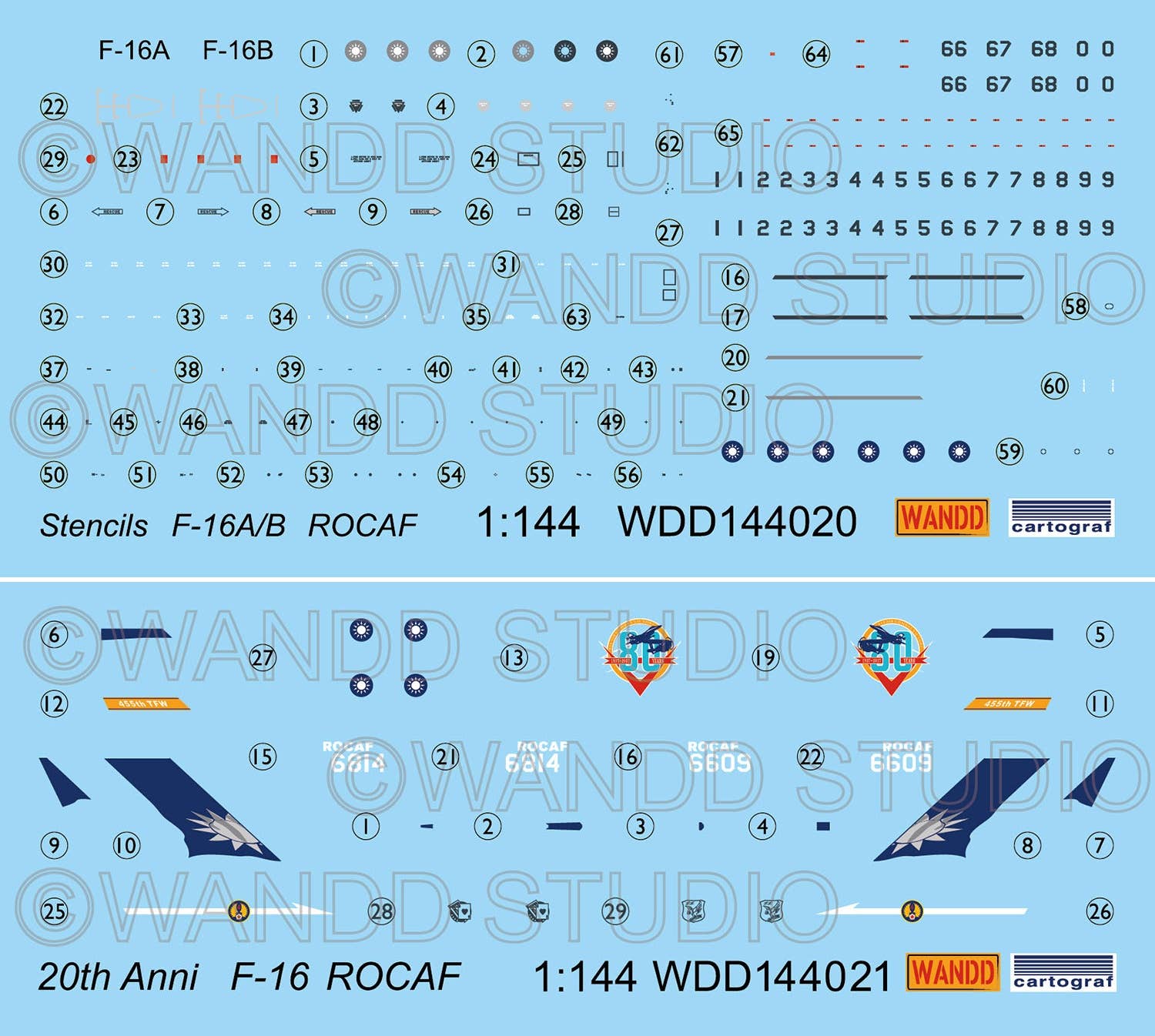 ROCAF F-16A/B 814 Air Combat, 80th Anniversary Decal | HLJ.com