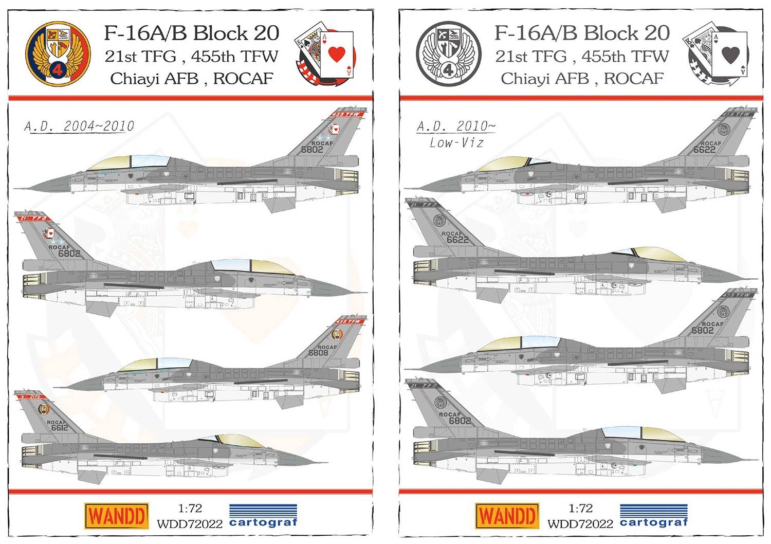 ROCAF Chiayi AFB F-16A/B Block 20, 21st TFG, 455th TFW Decal | HLJ.com