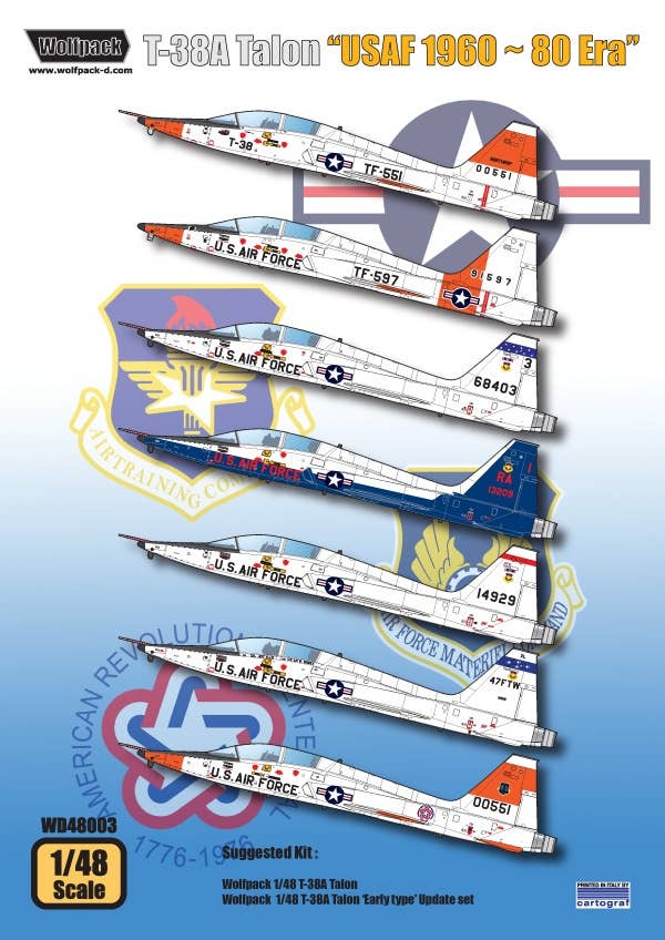 T-38A Talon USAF 1960-1980 Era Decal | HLJ.com
