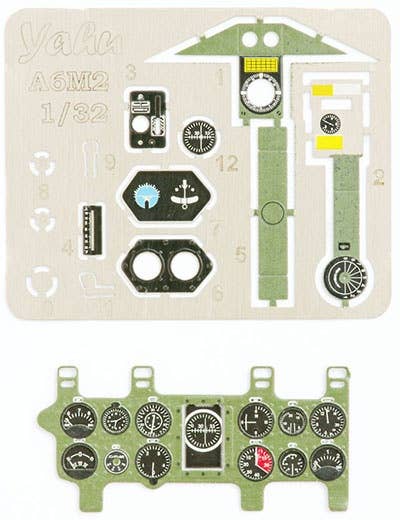 A6M2 Zero Fighter Mitsubishi Color Colored Instrument Panel (Tamiya ...