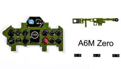 A6M5 Zero Fighter Type 52 Mitsubishi Color Colored Instrument Panel ...