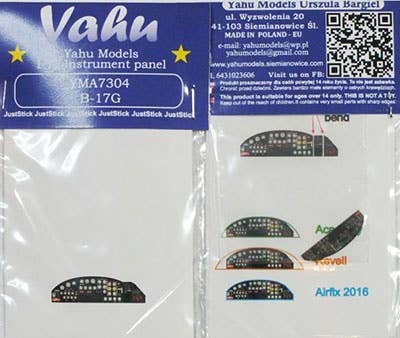 Boeing B-17G Colored Instrument Panel Airfix, Etc. | HLJ.com