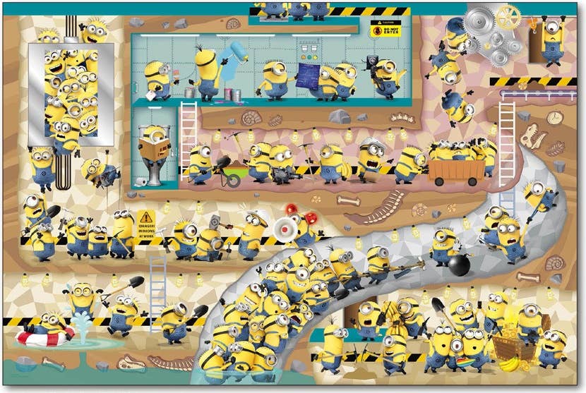 Jigsaw Puzzle Minions: Underground Secret Base 1000pcs (50 x 75cm ...