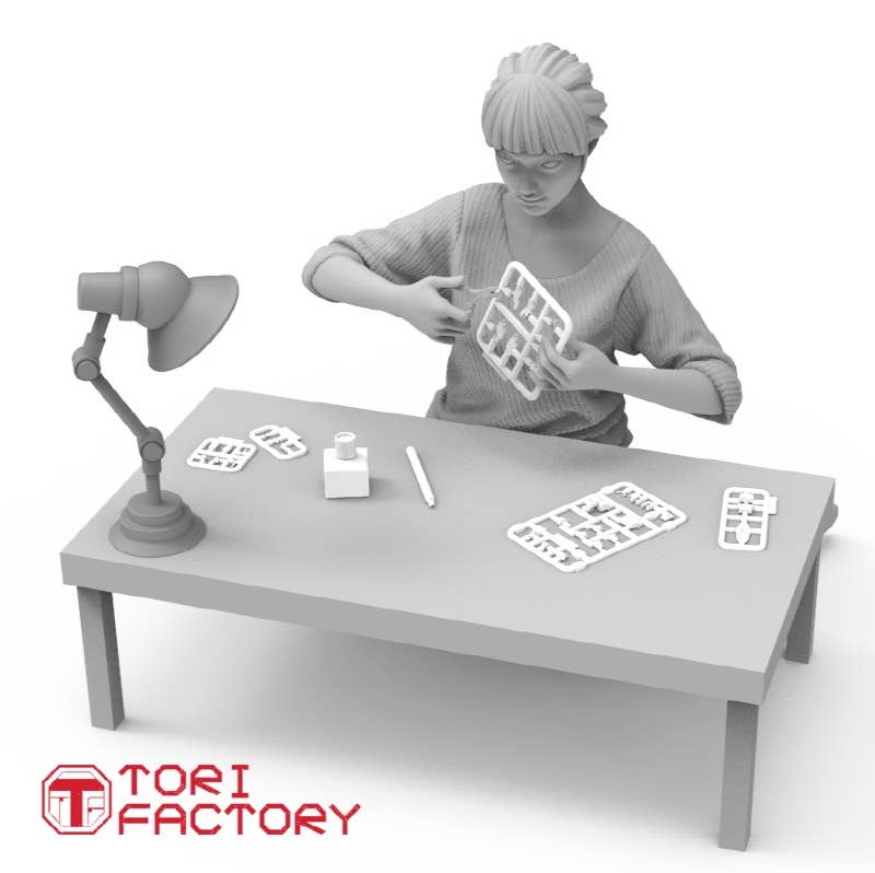 1/24 Hobby Time 1 Ocha no Ma Female Modeler from Tori Factory - Piscean ...