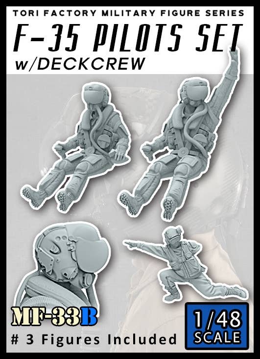 F-35 Marine Corps Pilot Set with Deck Crew (3 Figure Set) | HLJ.com