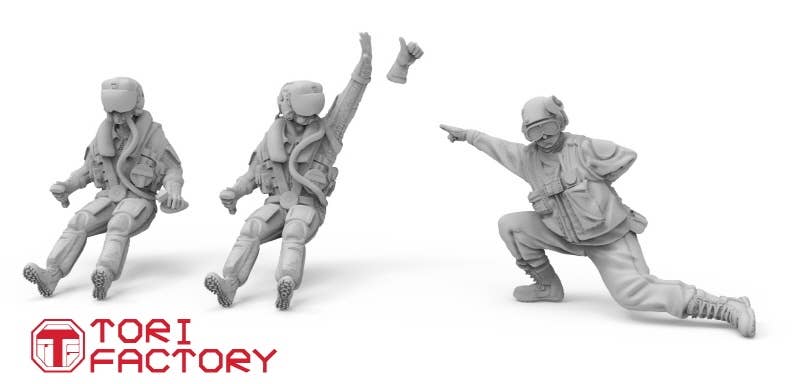 F-35 Marine Corps Pilot Set with Deck Crew (3 Figure Set) | HLJ.com