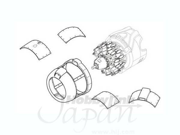 J1N1 Irving Engine Set for Tamiya | HLJ.com