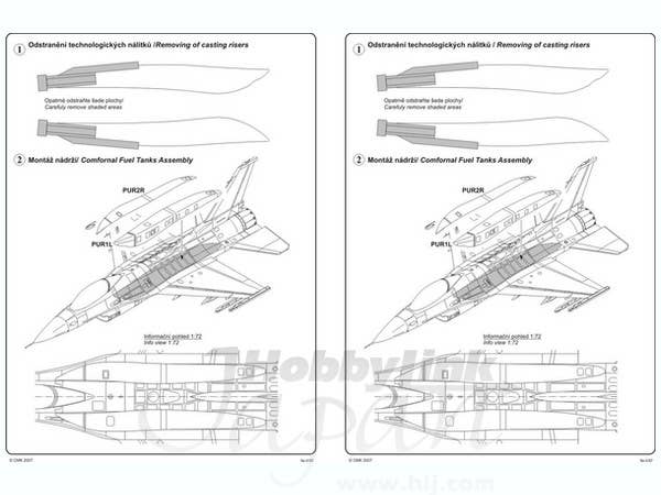 F-16C/D Conformal Fuel Tanks (for Hasegawa) | HLJ.com