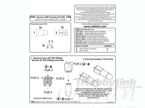German WWII Bombs SC 500 (2pcs) | HLJ.com