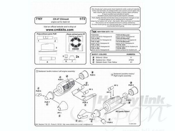 CH-47 Chinook engine set for Italeri | HLJ.com