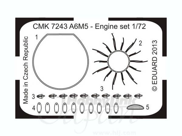 Mitsubishi A6M5 Engine Set (Hasegawa) | HLJ.com