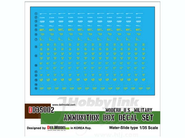 Modern US Ammunition Box Decal Set | HLJ.com