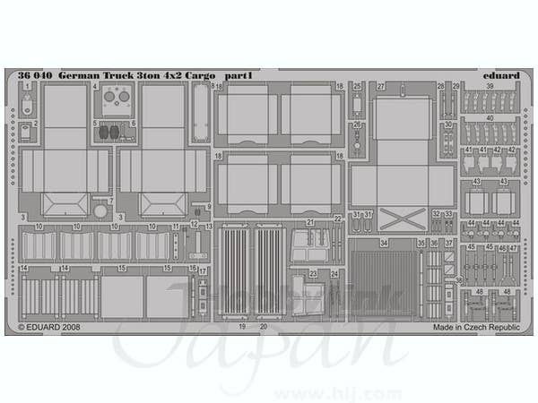 German Truck 3ton 4x2 Cargo (for Tamiya 35291) | HLJ.com
