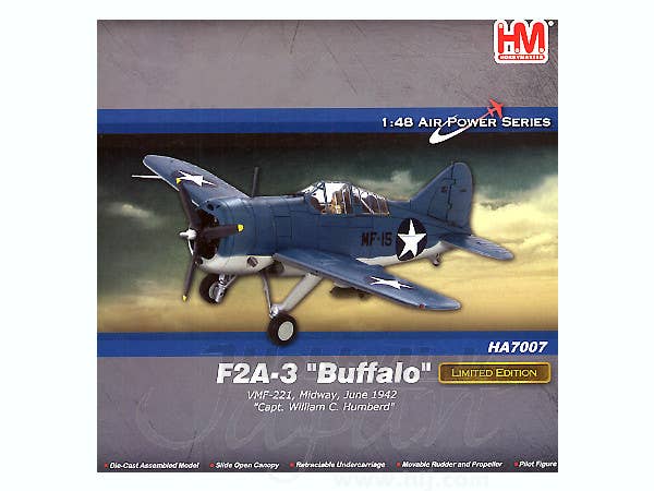 F2A-3 Buffalo VMF-221 Midway 1942 Capt. W.C. Humbe | HLJ.com