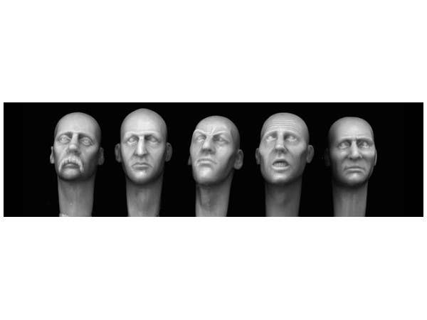 5 Replacement Heads for 1/32 or 54mm Figures: D | HLJ.com