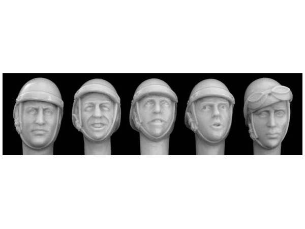 5 Heads Wearing French WWII Tank Crew Helmets | HLJ.com