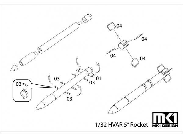 5inch HVAR Rocket 4set | HLJ.com