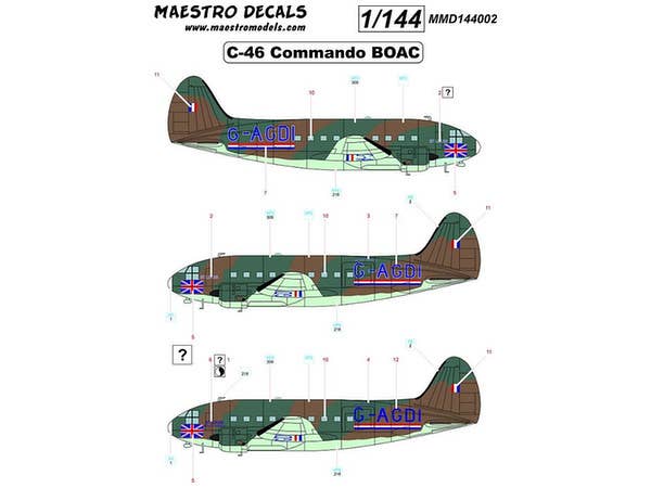 C-46 Commando decals BOAC | HLJ.com
