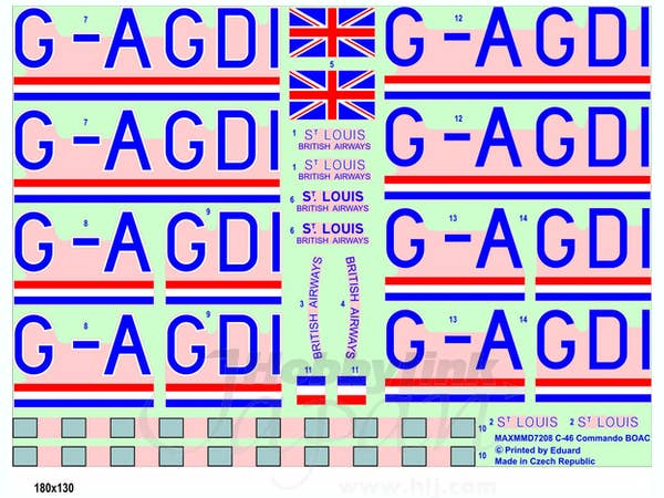 C-46 Commando Decals BOAC | HLJ.com
